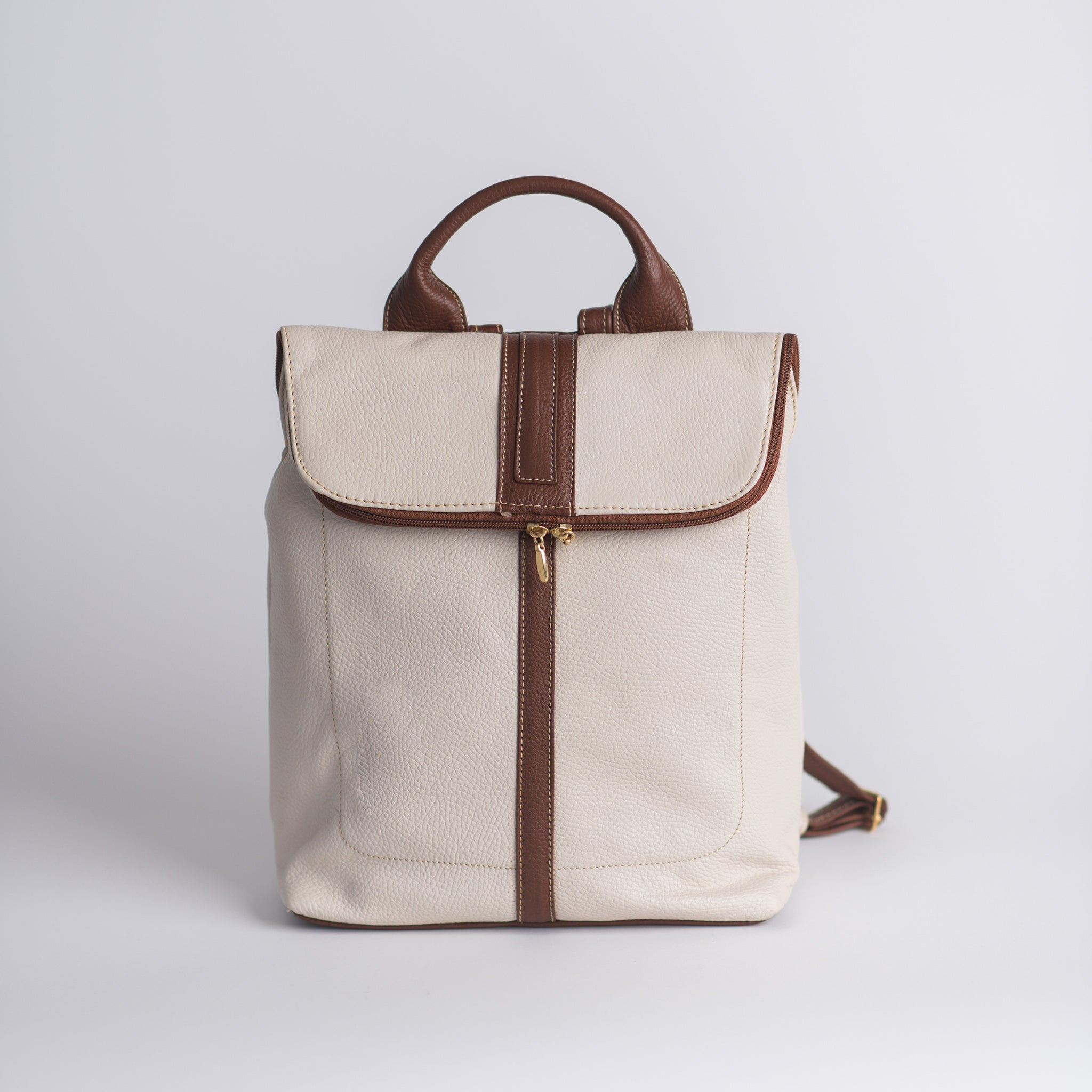 Backpack Venice Ivory-Miel Piel – Érrico